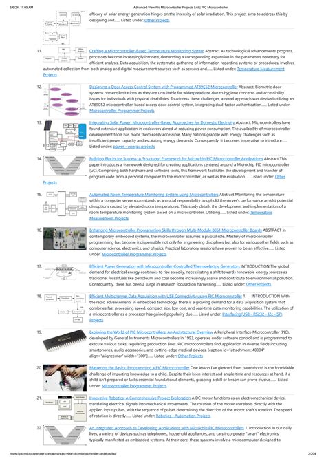 Advanced View Pic Microcontroller Projects List Pic Microcontrollerpdf Technology And Computing