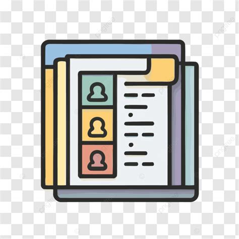 내부에 여러 얼굴이 있는 문서 아이콘 벡터 흰색 배경에 채용 공고의 단순한 다채로운 아이콘 그림자 없음 작은 프레임 중앙 Png 일러스트 및 벡터 에 대한 무료