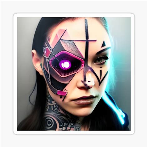 Cyberpunk Hotties 19 Beautiful Sci Fi Women Sticker For Sale By