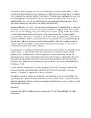 LDR 802 Module 1 DQ 1 Docx Leadership Is Defined In Many Ways For