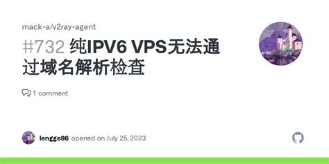 纯ipv6 Vps无法通过域名解析检查 · Issue 732 · Mack Av2ray Agent · Github