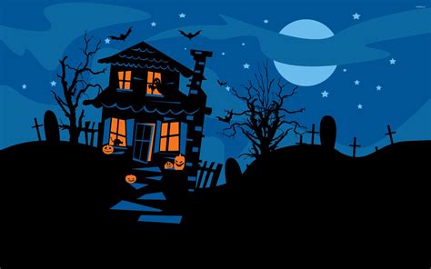 Haunted House Halloween Wallpapers On Wallpaperdog
