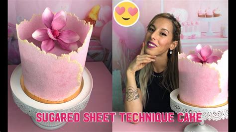 Sugared sheet technique tutoriel en français cake design VideoTutoriels