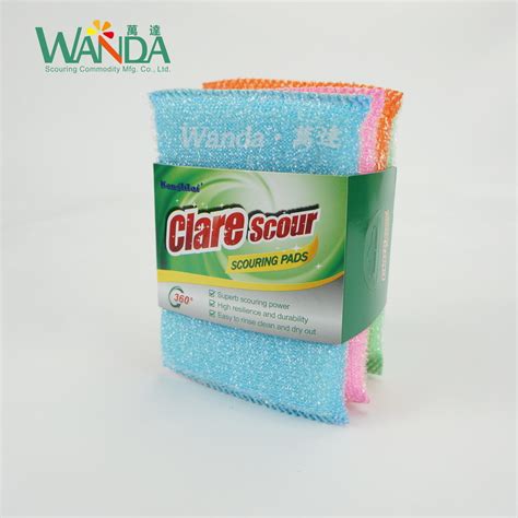 High Density Kitchen Cleaning Sponge Scourer Mesh Sponge Scouring Pad