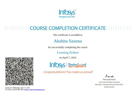 Pythoncertification Infosysspringboard Codingjourney Techskills