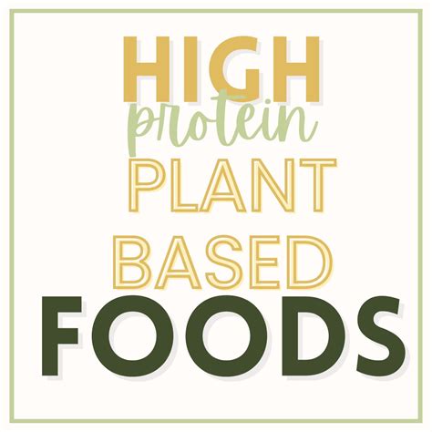 39 High Protein Plant Based Foods My Plant Based Bowl