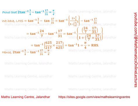class 12 chapter 2 inverse trigonometric functions problems based on