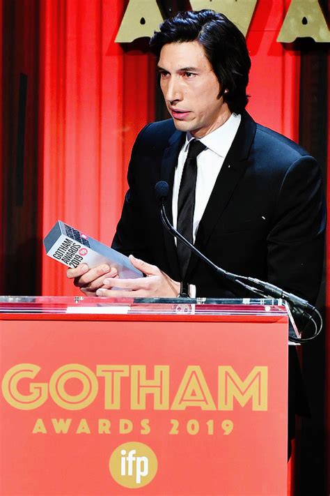 Adam Driver Accepting His Award For Best Actor Never Tell Me The Odds