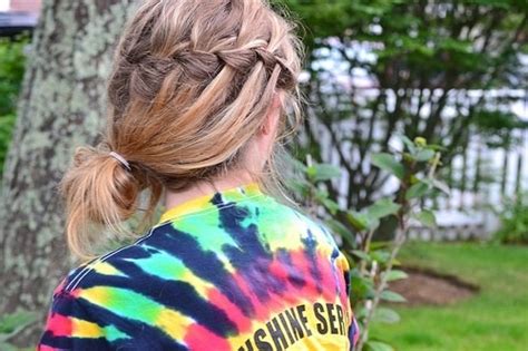 Waterfall Braid With Messy Bun Down Hairstyles Long Hair Styles Hair Beauty