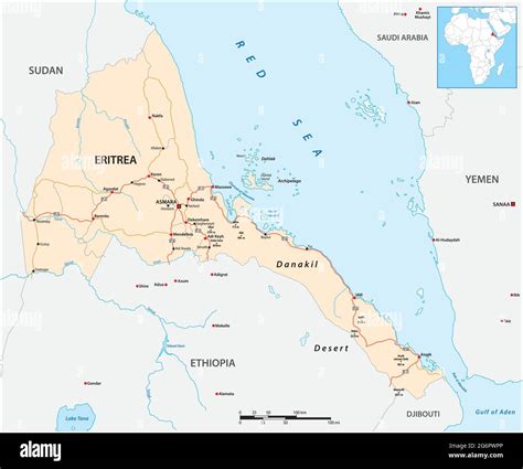 Carte Politique Afrique Eritree Banque Dimages Vectorielles Alamy