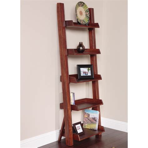 Five Shelf Ladder Bookcase Overstock