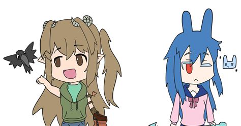 자캐 자캐 드루이드 소녀 파랑 토끼 Antのイラスト Pixiv