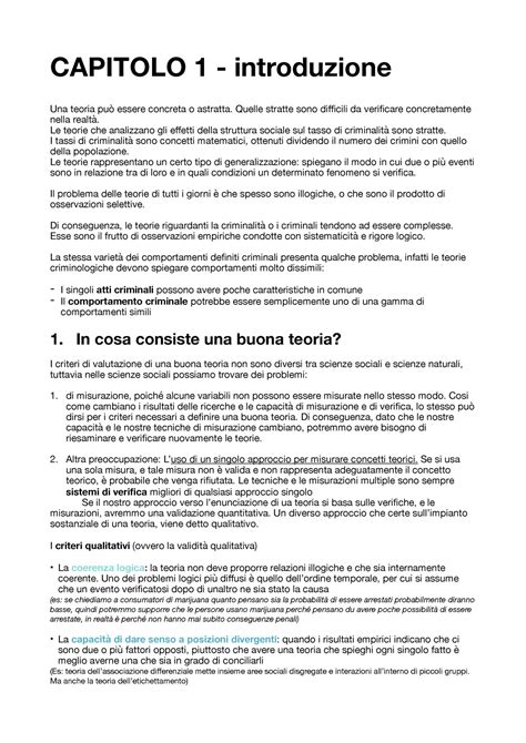Riassunto Devianza E Criminalità Williams Mcshane Capitolo 1