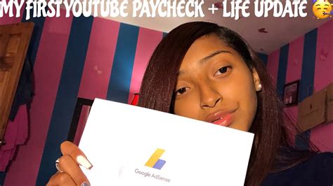 My First Youtube Paycheck Life Update Youtube