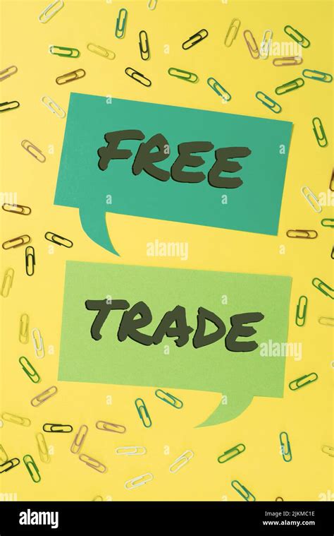 text caption presenting free trade word written on the ability to buy