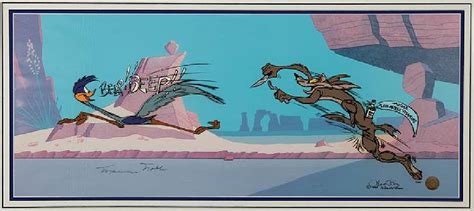Warner Brothers Wile E Coyote And Road Runner Cel