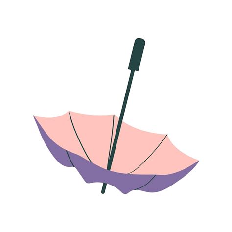 Premium Vector An Open Purple Umbrella Upside Down One Hand Drawn