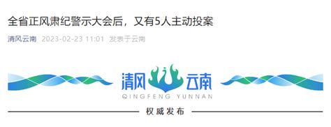 又有5人主动投案 楚雄州 服务 违纪