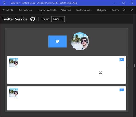 Twitter Sample App Page Tweets Text Not Visible With Dark Theme