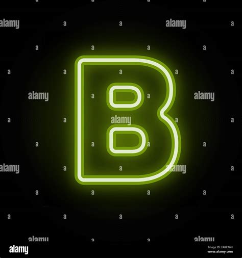 Neon Letter B Stock Vector Images Alamy
