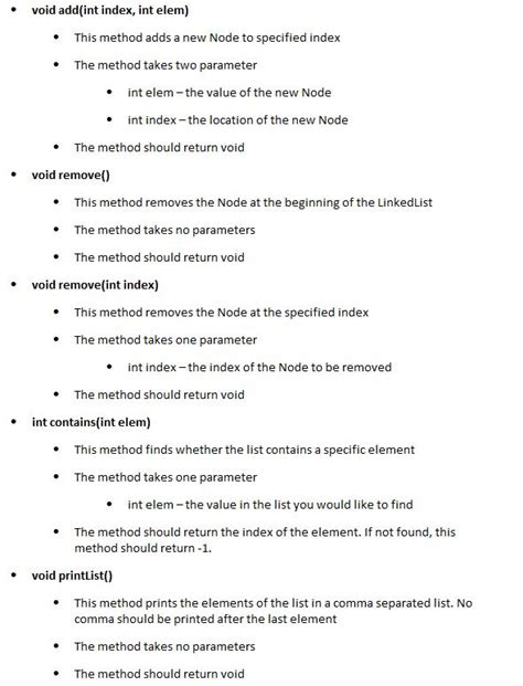 Solved Lab 5 I Would Like You To Write A Linkedlist Class