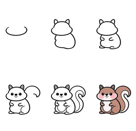 松鼠简笔画图解正面又好看（精选15张） 简笔画图片大全