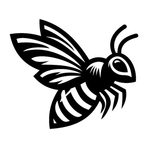 A Bee With A Black And White Pattern On It Premium Ai Generated Vector