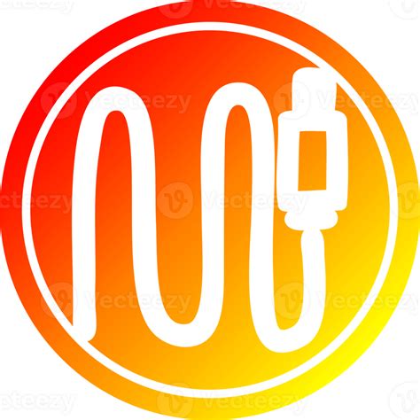 Electrical Plug Circular Icon With Warm Gradient Finish 41006823 Png