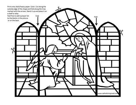 Annunciation Coloring Page Coloring Pages