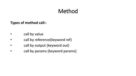 Method C Lec8 Workshop On C Programming Learn To Build Ppt
