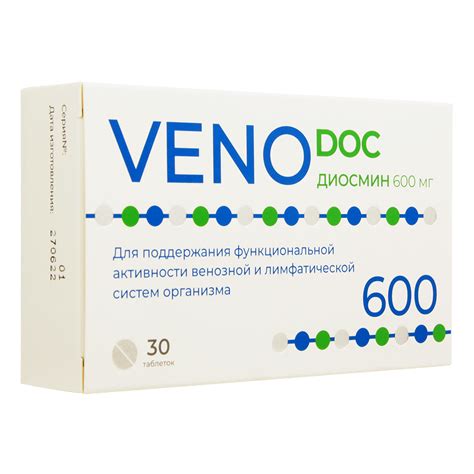VENO DOC венотонизирующий диосмин 600 мг таблетки, 30 шт - купить, цена ...