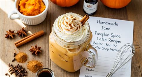Homemade Iced Pumpkin Spice Latte Recipe Better Than The Coffee Shop