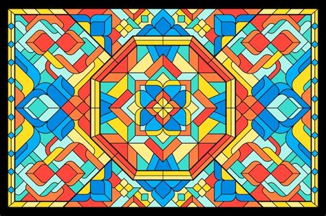 Free Vector Flat Design Stained Glass Background