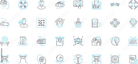 Automated Shipping Linear Icons Set Efficiency Accuracy Reliability Tracking Logistics