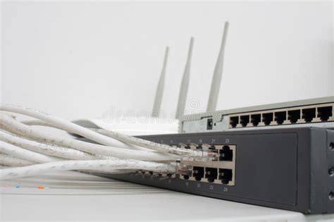 Some Technicians Have A Tendency To Use The Terms Router Switch Stock Image Image Of Ethernet