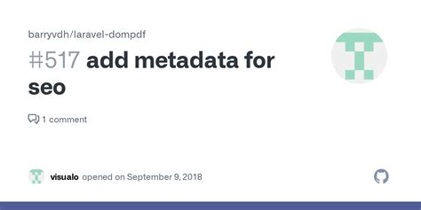 Add Metadata For Seo Issue 517 Barryvdh Laravel Dompdf GitHub