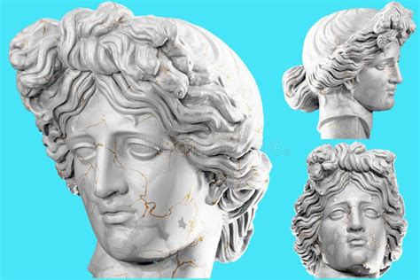 3d Render Of A Bust Statue Stock Illustration Illustration Of