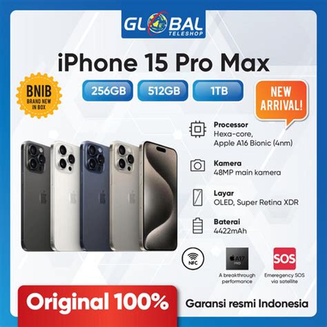 Jual Iphone 15 Pro Max 256gb 512gb 1tb Garansi Resmi Ibox Digimap