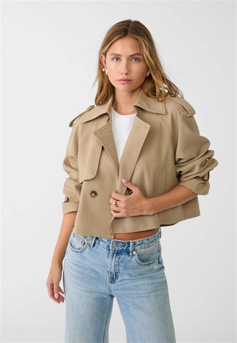 Short Smart Flowing Trench Coat Womens Fashion Stradivarius United