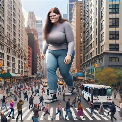 Giantess Woman Eating Tiny Man Urban Scene Ai Art Generator Easy Peasyai