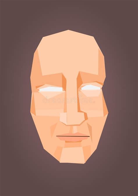 Polygonal Face Stock Vector Illustration Of Bald Mask 47652261