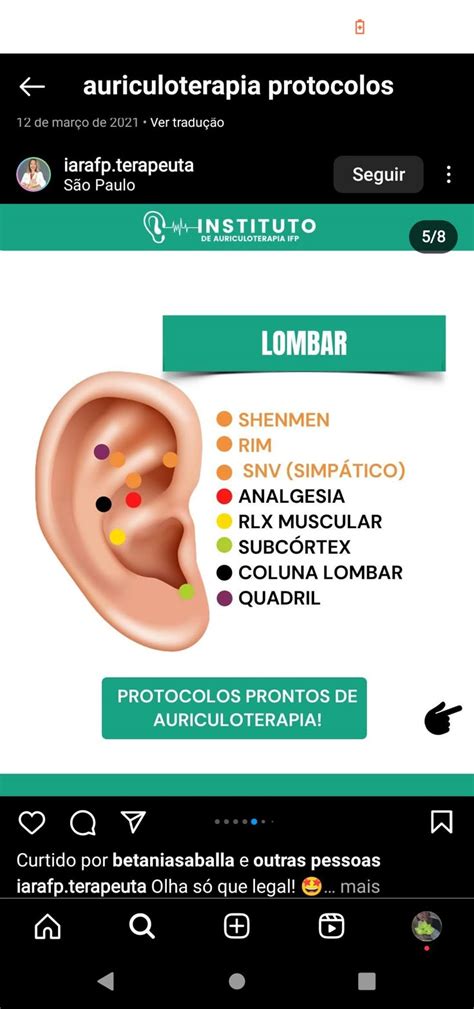 Pin de Tainá Ribeiro em auriculoterapia Reflexologia da orelha