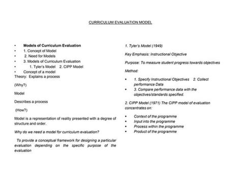 Cipp Model For Curriculum Evaluation Pdf Educational Assessment Education