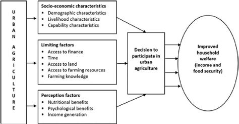 Conceptual Framework For Participation In Urban Agriculture Adapted