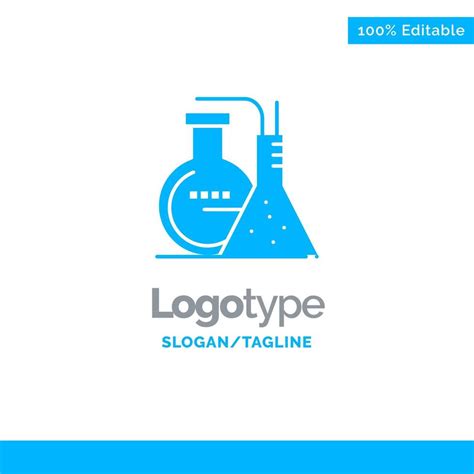 Chemicals Reaction Lab Energy Blue Solid Logo Template Place For Tagline 15124581 Vector Art At