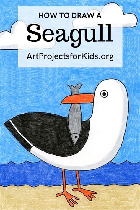 Learn How To Draw A Seagull With An Easy Step By Step PDF Tutorial Howtodraw Tutorial