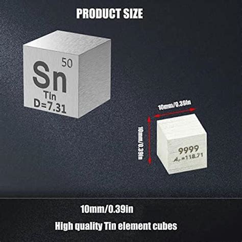 Tin Elements Sn Density Cube Elements Collection Periodic Table Lab