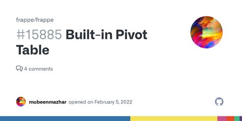 built in pivot table · issue 15885 · frappe frappe · github