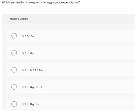 Solved Which Summation Corresponds To Aggregate