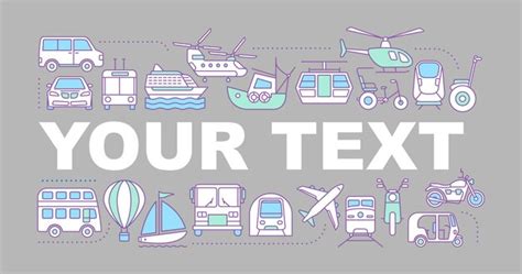 Premium Vector Public Transport Word Concepts Banner